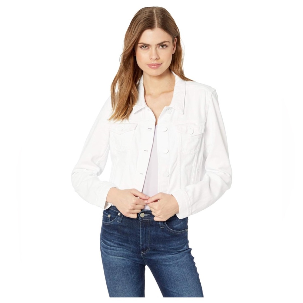 Paige Relaxed Vivienne Denim Little White Jean Jacket… - Gem